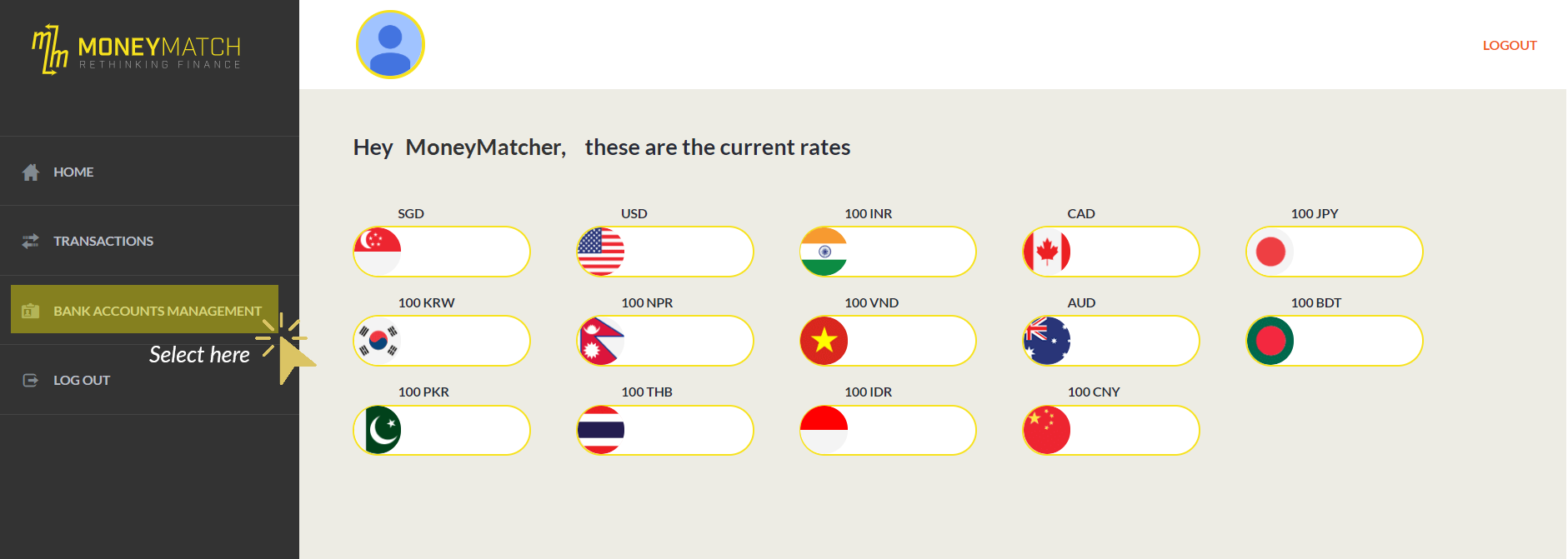 How to add Sender Bank Accounts – MoneyMatch Brunei